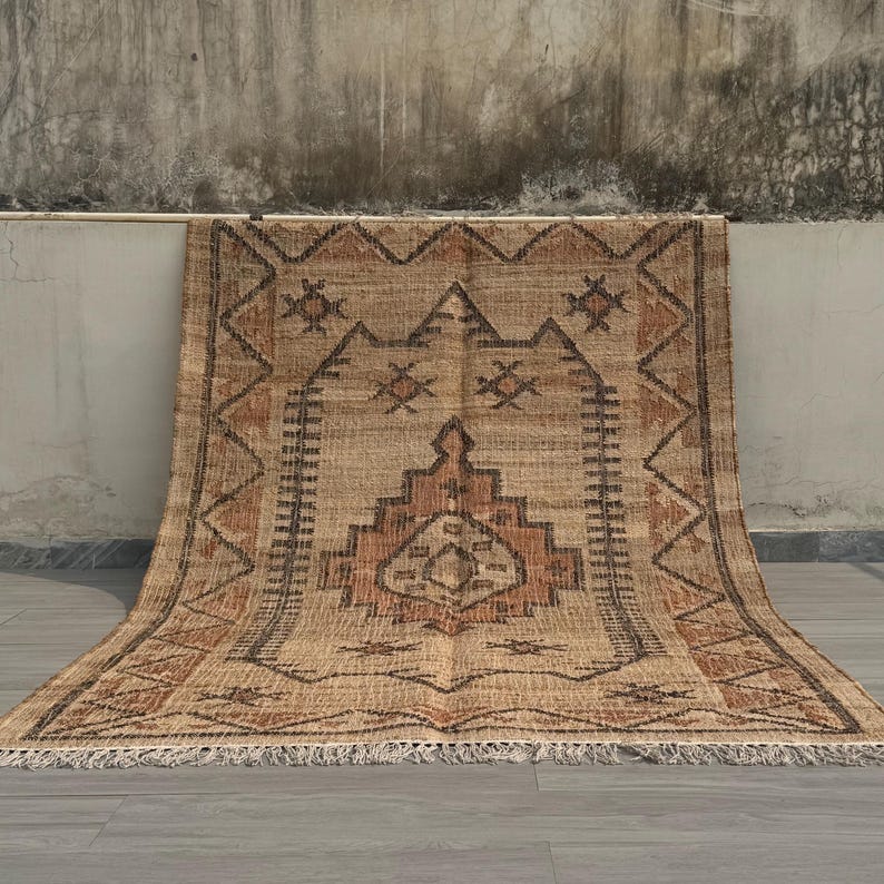 Multi Sizes Vintage Inspired Kilim Rug | Natural & Eco Friendly Hemp ...