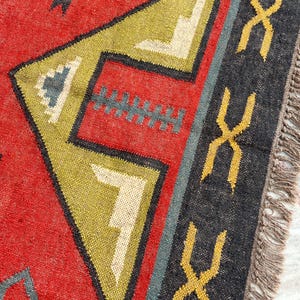Large Area Rug - Southwest Kilim, Handwoven Geometric Rug for Bedroom ...