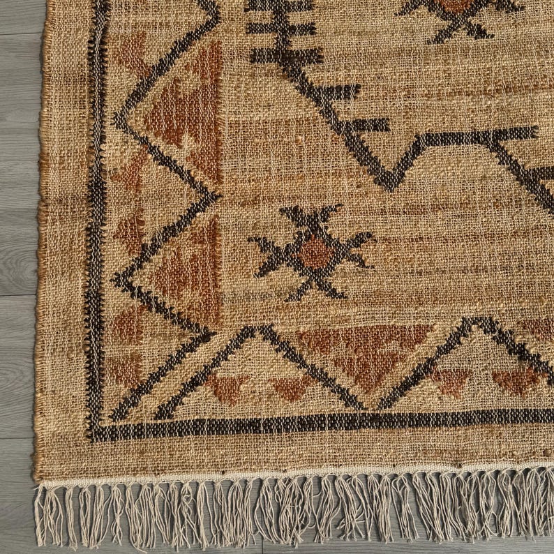 Multi Sizes Vintage Inspired Kilim Rug | Natural & Eco Friendly Hemp ...