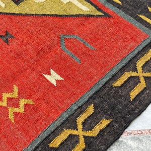 Large Area Rug - Southwest Kilim, Handwoven Geometric Rug for Bedroom ...