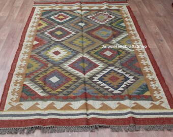 4x4, 9x9 Feet and Other Size Also Handmade Square Wool Jute Area Rug ...