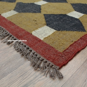 4x4, 9x9 Feet and Other Size Also Handmade Square Wool Jute Area Rug ...