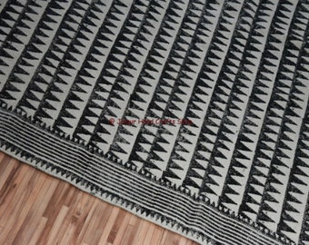 6x9 Feet Handmade Wool Jute Rug Navajo Kilim Rug Black Gold - Etsy