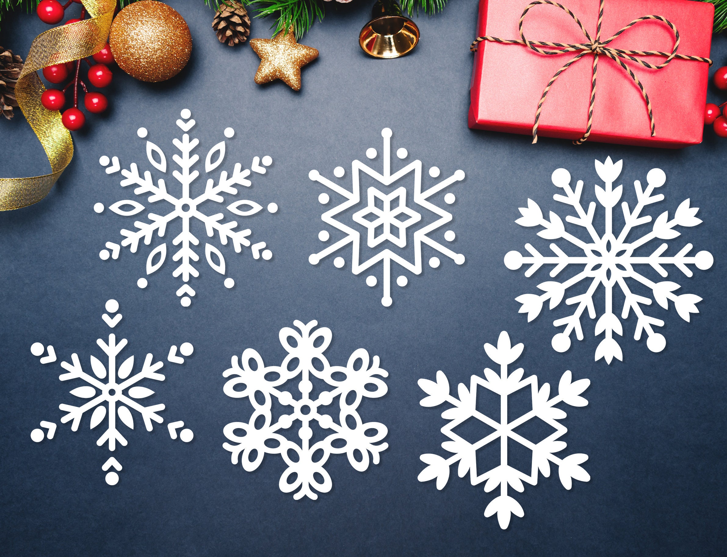 Snowflake SVG Bundle Winter Flake Svg Christmas Svg - Etsy