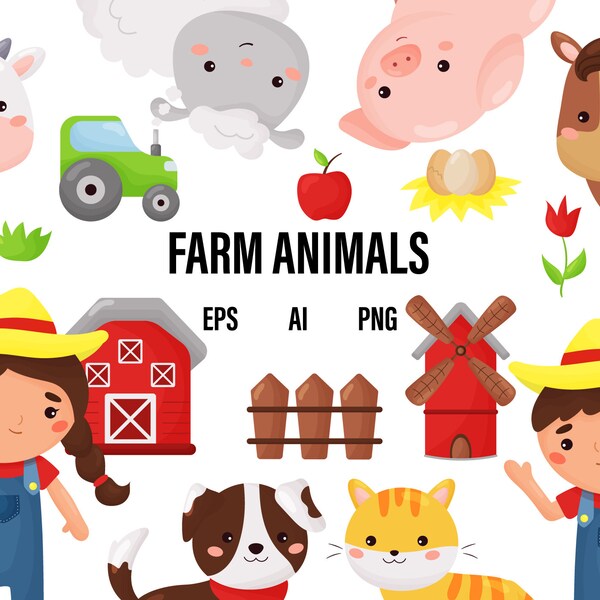 Kawaii Farm Animal - Etsy