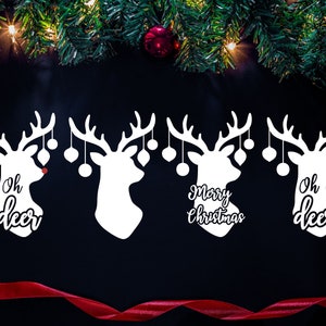 Christmas Deer SVG Bundle, Merry Christmas Svg, Oh Deer SVG, Christmas ...