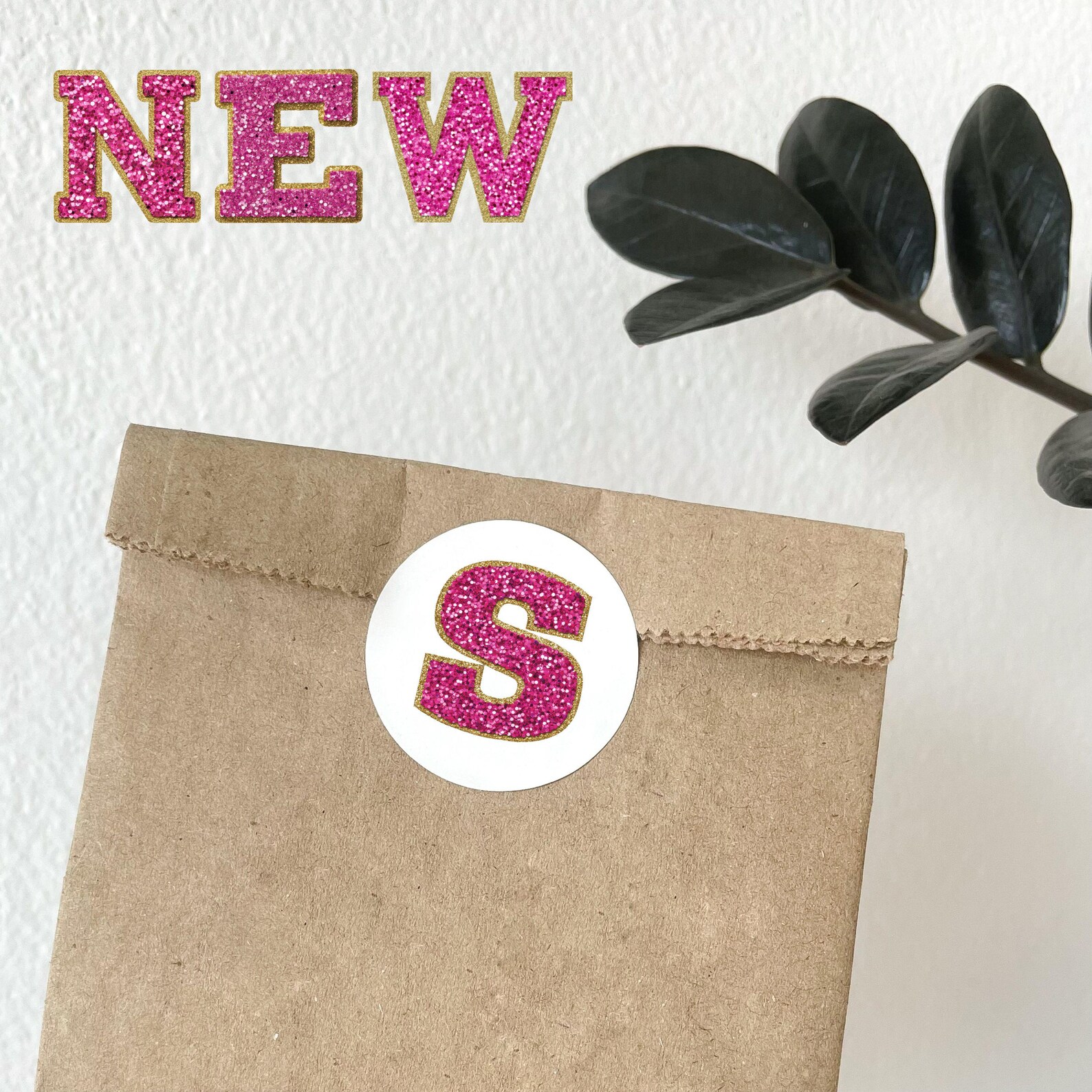 Pink Glitter Alphabet Clipart: Gold Monogram Letters and Numbers PNG - Etsy