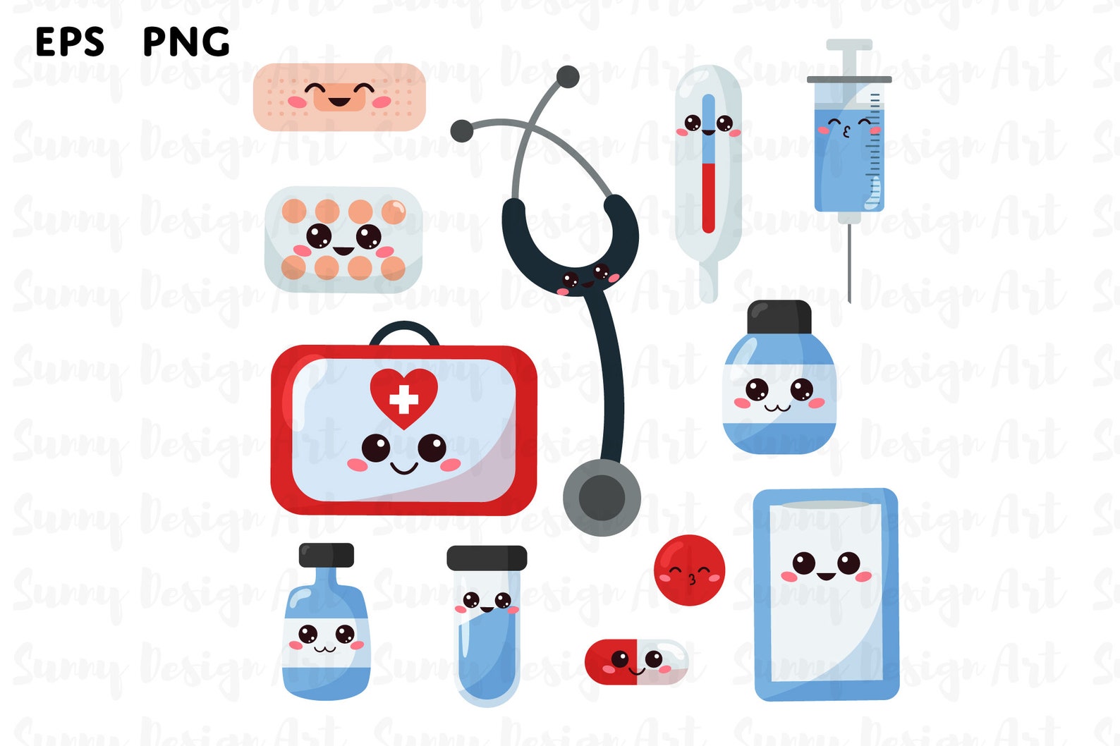 Medical Vector Clipart Pack Nurse Illustration Cliparts - Etsy