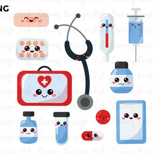 Medical Vector Clipart Pack Nurse Illustration Cliparts - Etsy