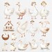 Silly Goose Clipart: Whimsical Spring Cottagecore PNG, Birthday Baby ...