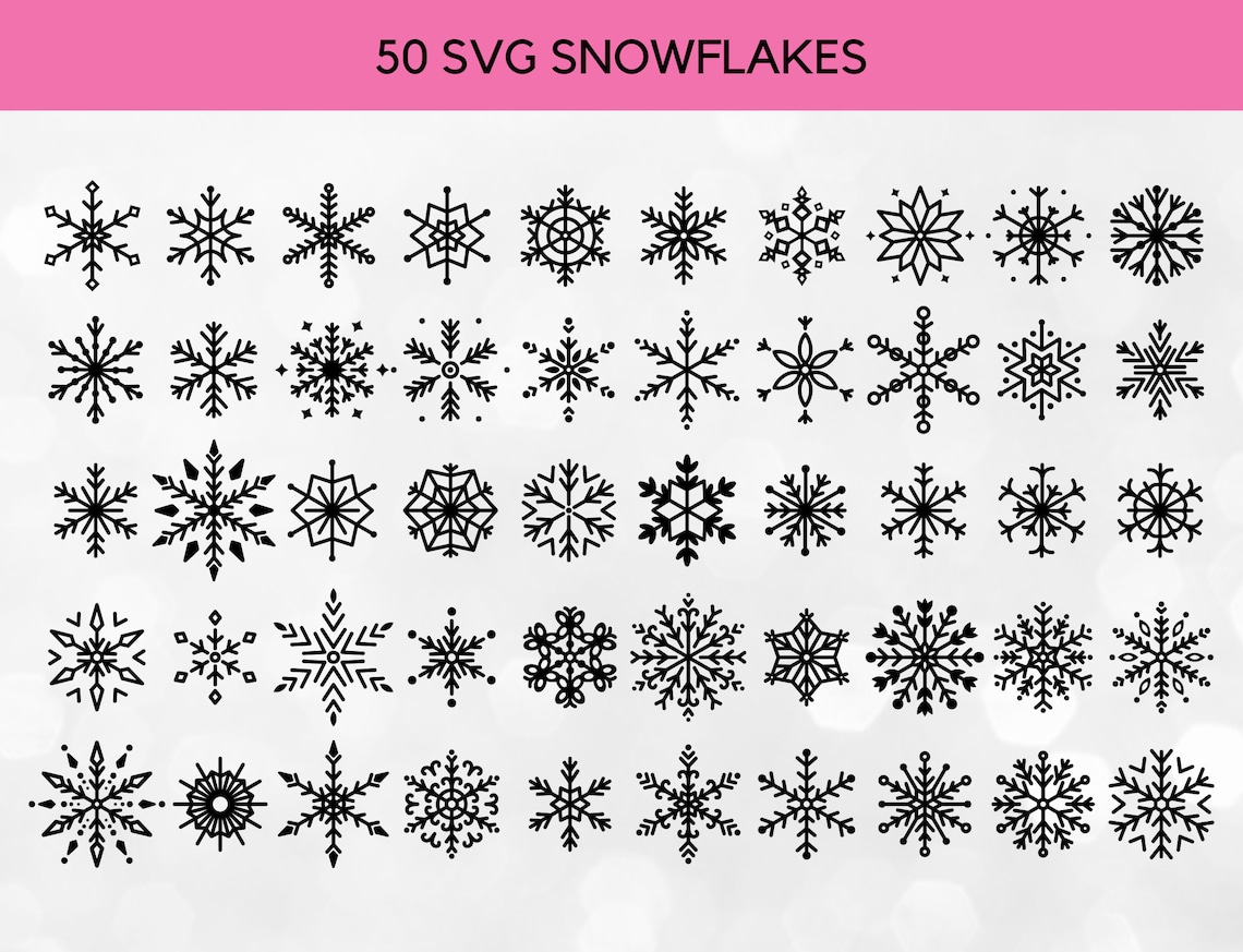 Snowflake SVG Bundle Winter Flake Svg Christmas Svg - Etsy