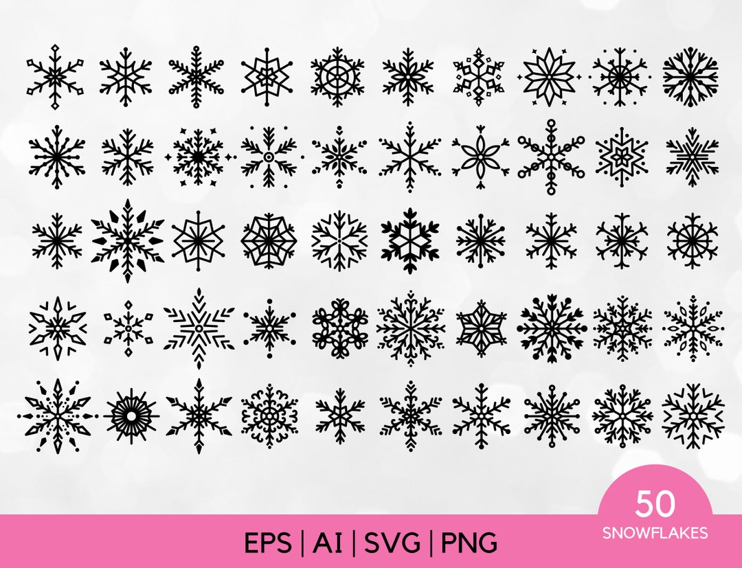 Snowflake SVG Bundle, Winter Flake Svg, Christmas Svg, Snowflake ...