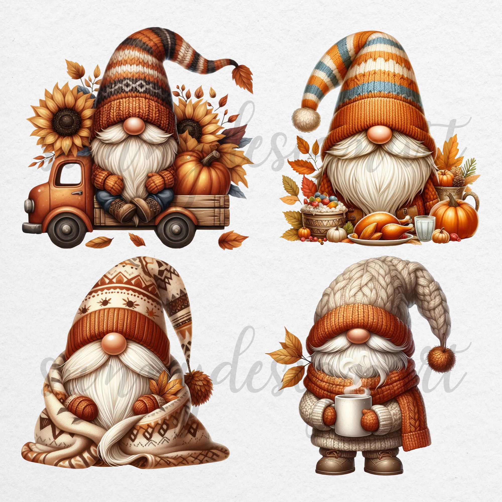 Fall Gnome Clipart Bundle: Pumpkin Spice Autumn PNG Digital Download - Etsy