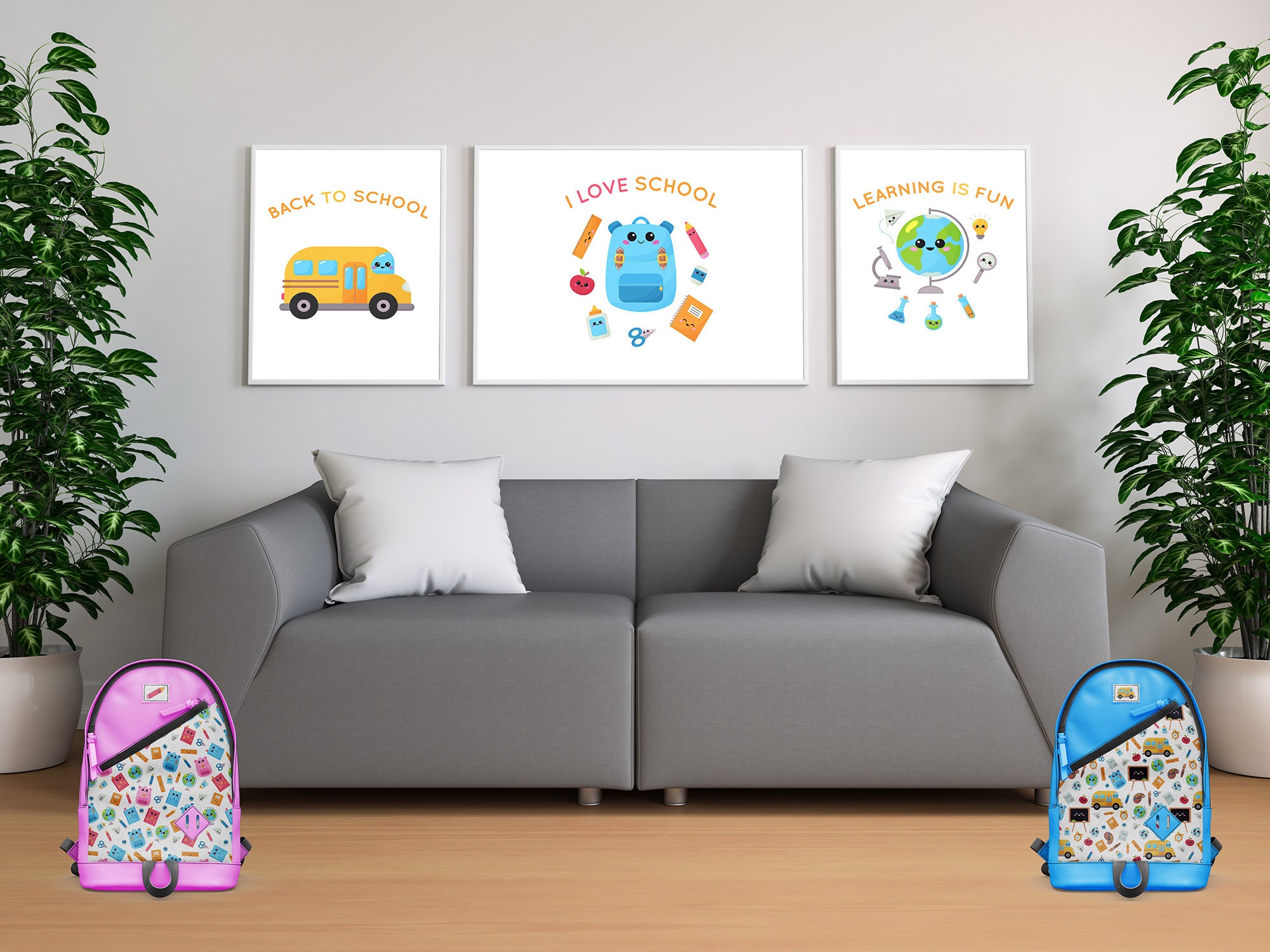 Vector Back to School Kawaii Clipart Education Supplies | Etsy