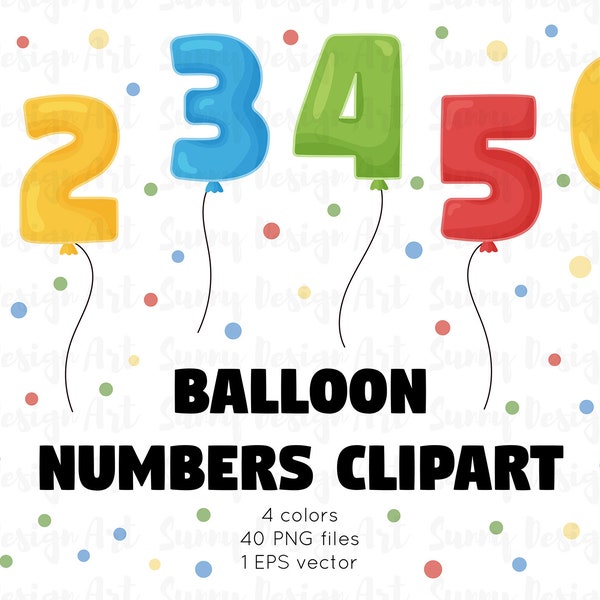 Number Clipart - Etsy