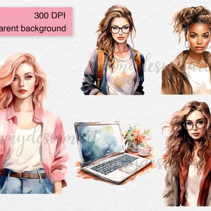 Student Clipart, Reading Girl Clipart, Studying Clipart, Academic ...