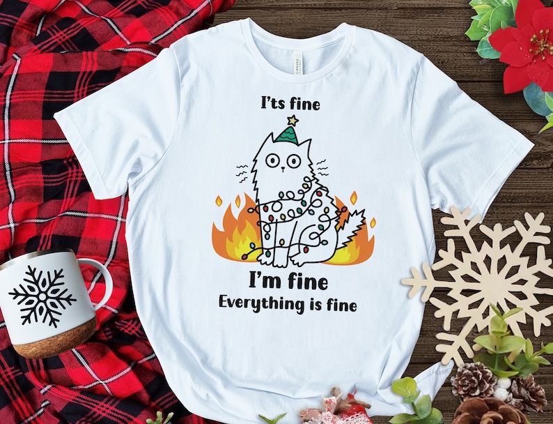 It's Fine I'm Fine Everything is Fine SVG Bundle - Etsy