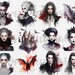 Vampire Watercolor Clipart, Vampire Princess Png, Gothic Vampire Png ...