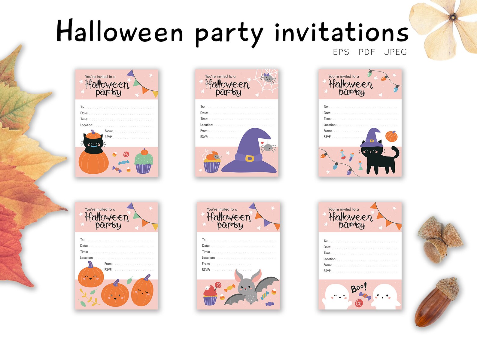 Happy Halloween Png Clipart Set Halloween Digital Papers - Etsy