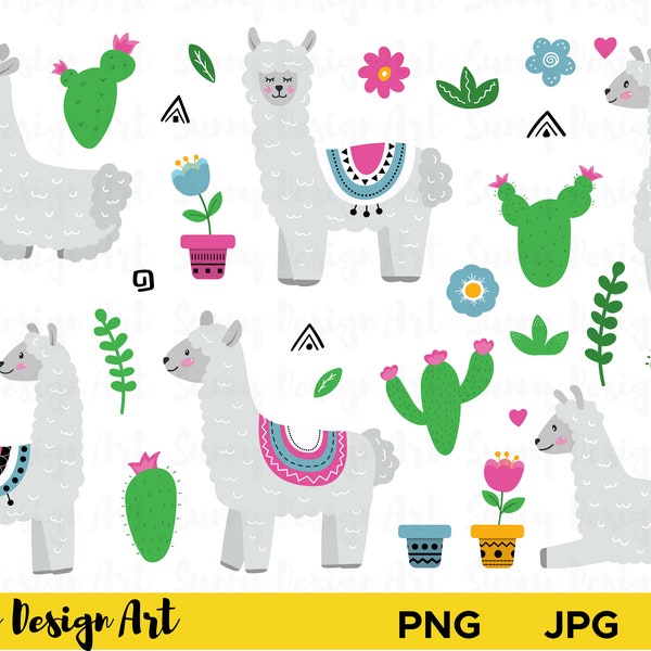 Llama Clipart - Etsy