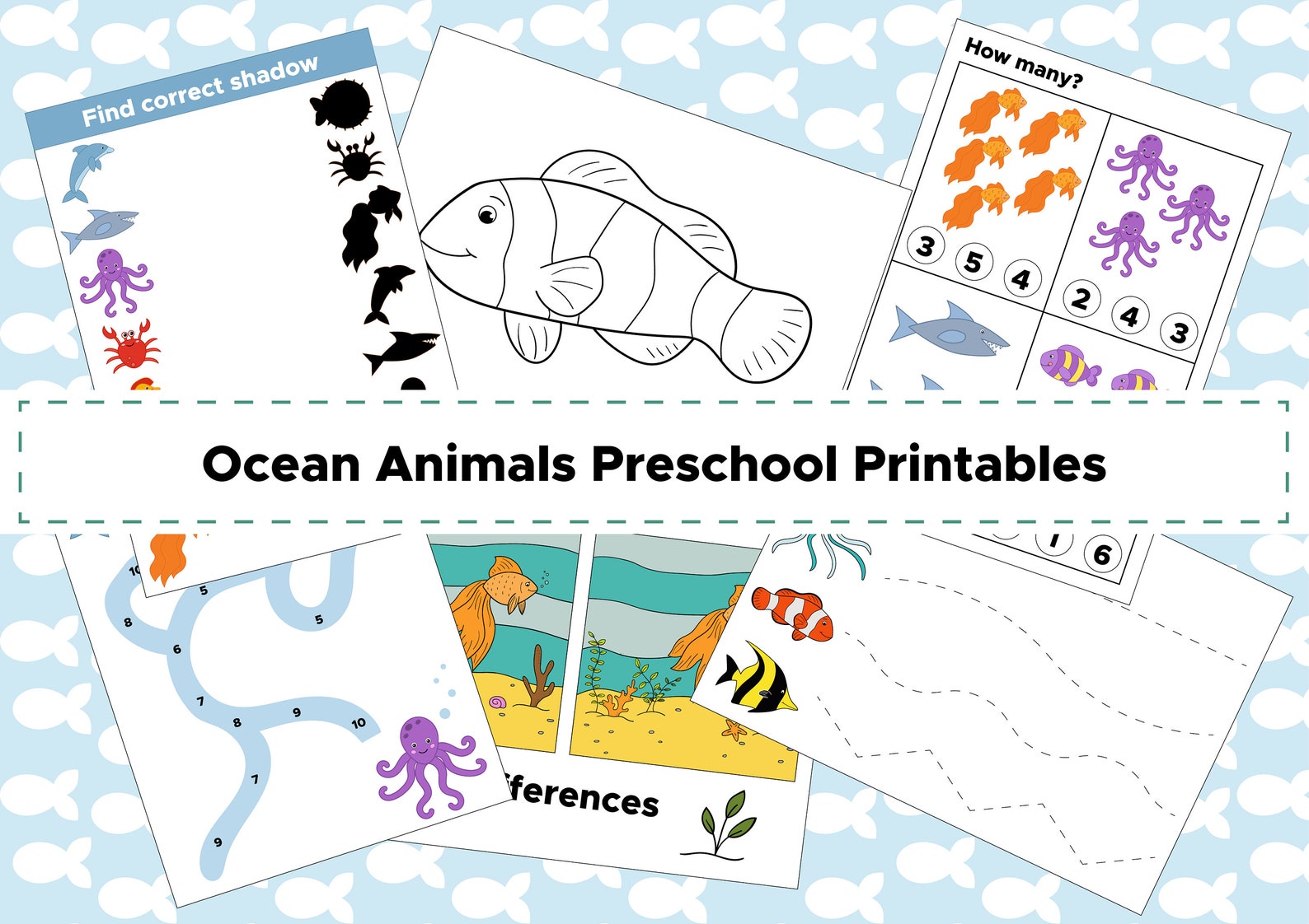 Ocean and Sea Printable Game Pack Educational Printable - Etsy