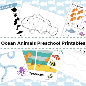 Ocean and Sea Printable Game Pack Educational Printable - Etsy