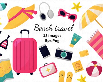 Beach Clip Art Clipart Personal or Commercial Use Royalty - Etsy