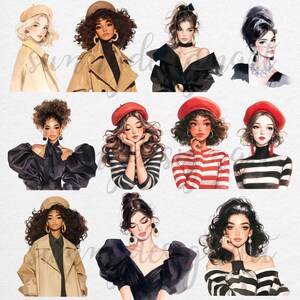 France Watercolor Clipart, French Girls, Paris PNG, Eiffel Tower ...