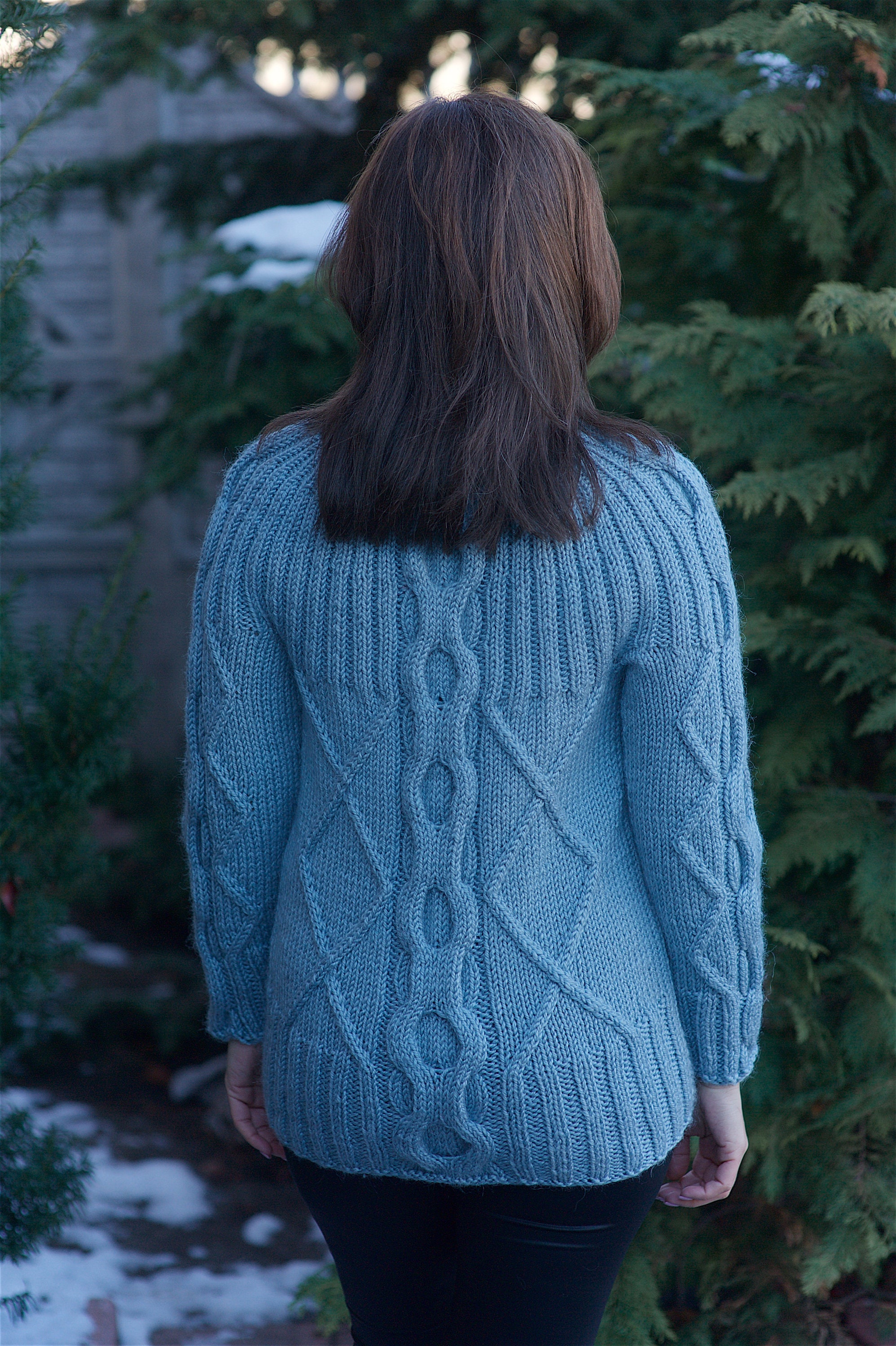 Women's Sweater Cable Knit Turtleneck Blue Swaeter - Etsy