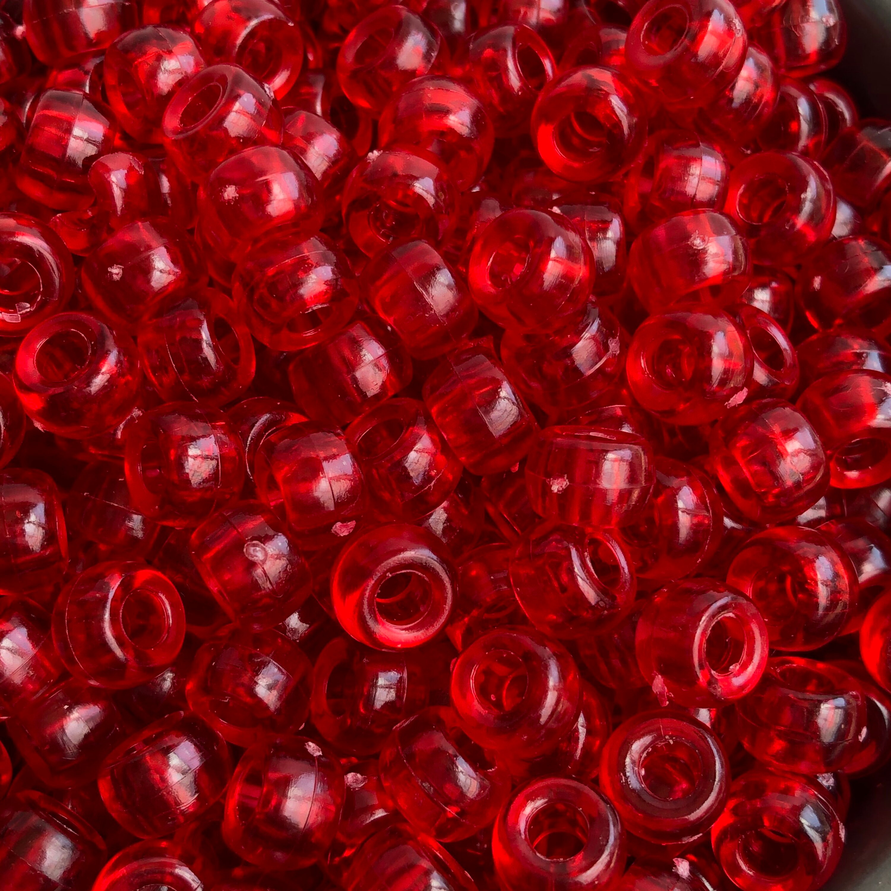 150X Pieces Red Pony Beads 9x6mm Acrylic Plastic Hair Bead - Etsy
