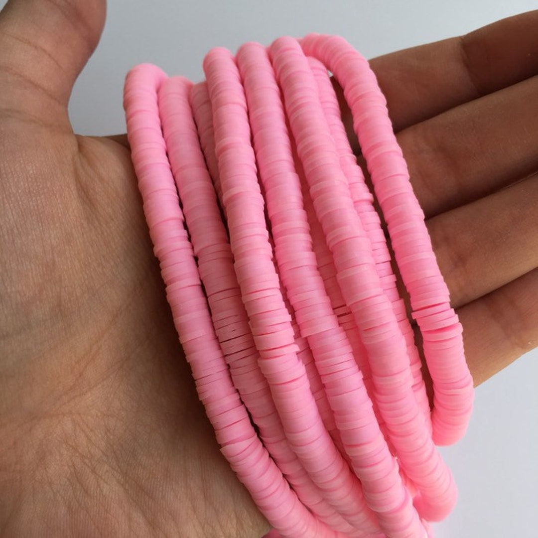 Pink Polymer Clay Disc Beads 380pcs Strand Katsuki Bead 6mm - Etsy