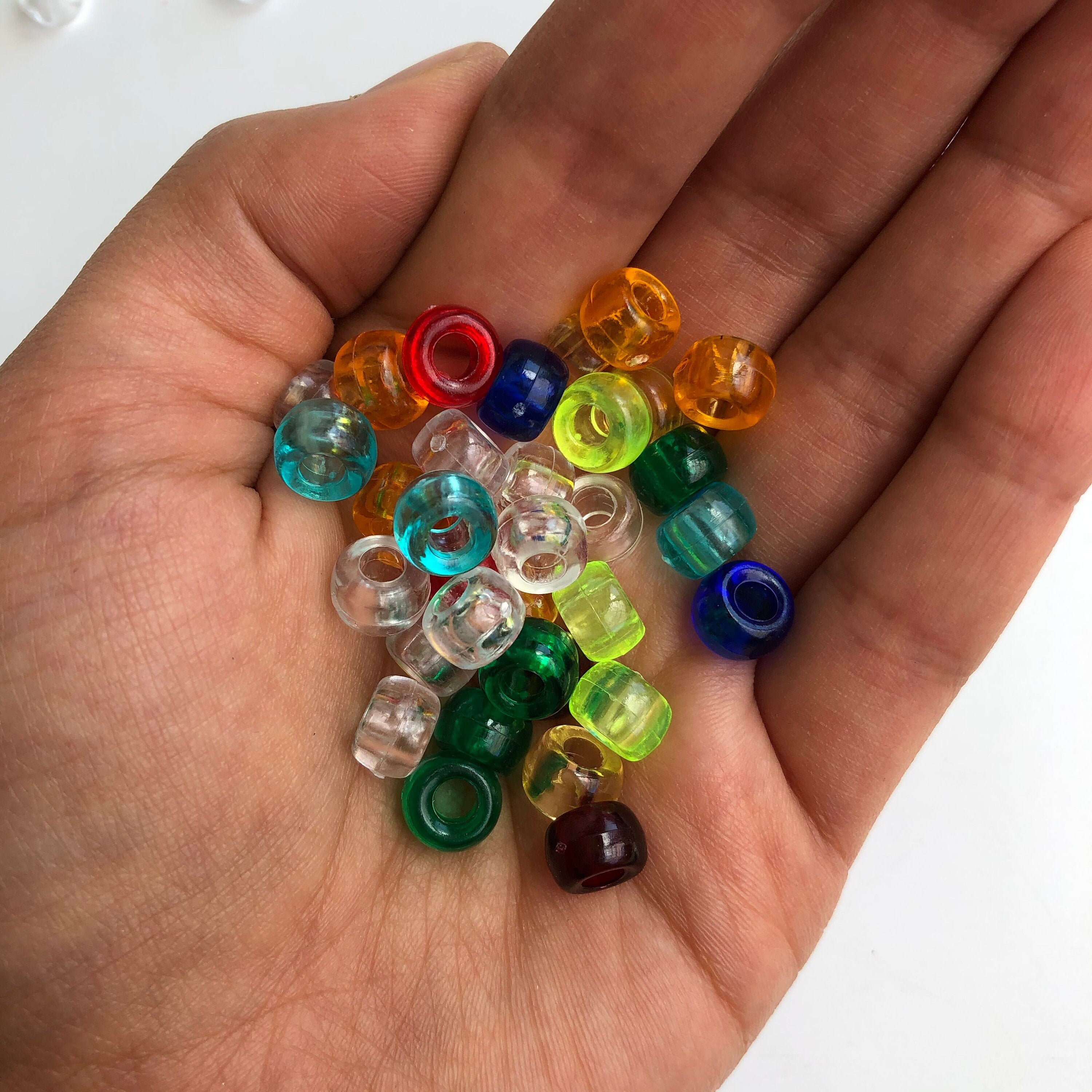 150X Pieces Mixed Transparent Colour Pony Beads 9x6mm Acrylic | Etsy