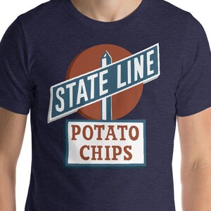 Vintage State Line Potato Chips Sign Shirt | Western Massachusetts ...