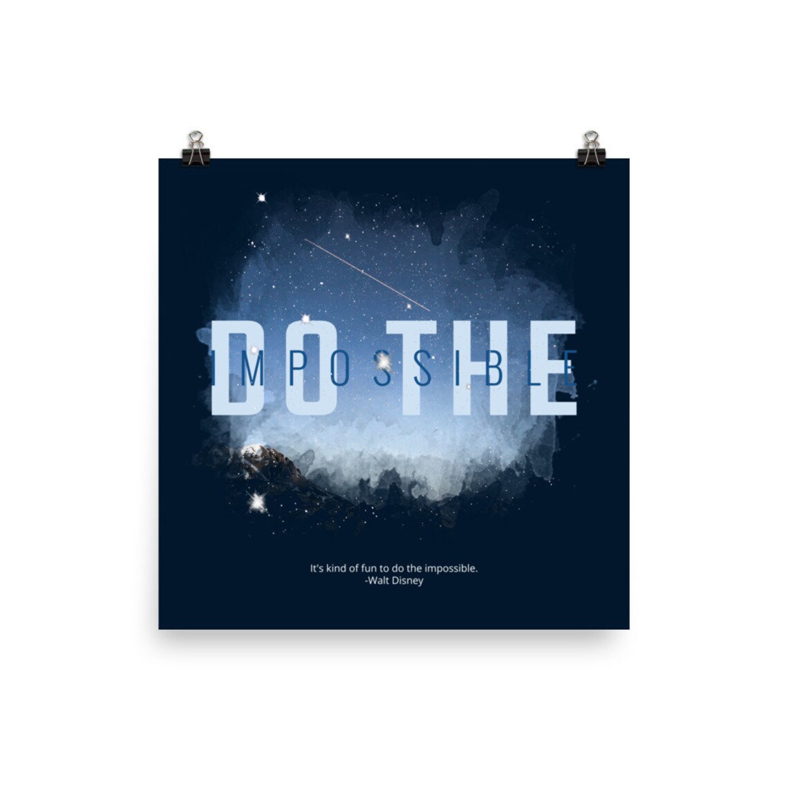 Do the Impossible Poster Walt Disney Quote Inspirational - Etsy