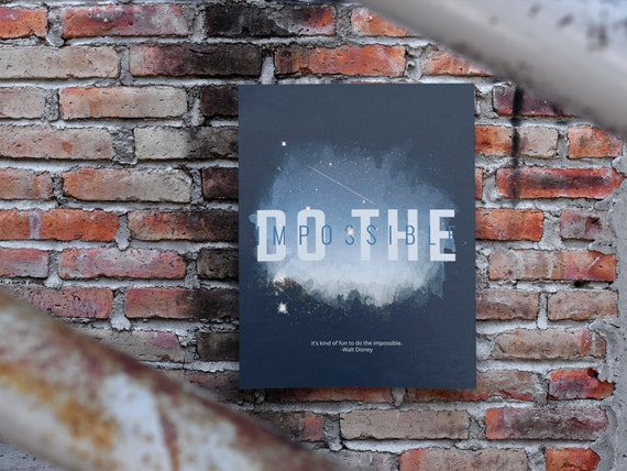 Do the Impossible Poster Walt Disney Quote Inspirational - Etsy