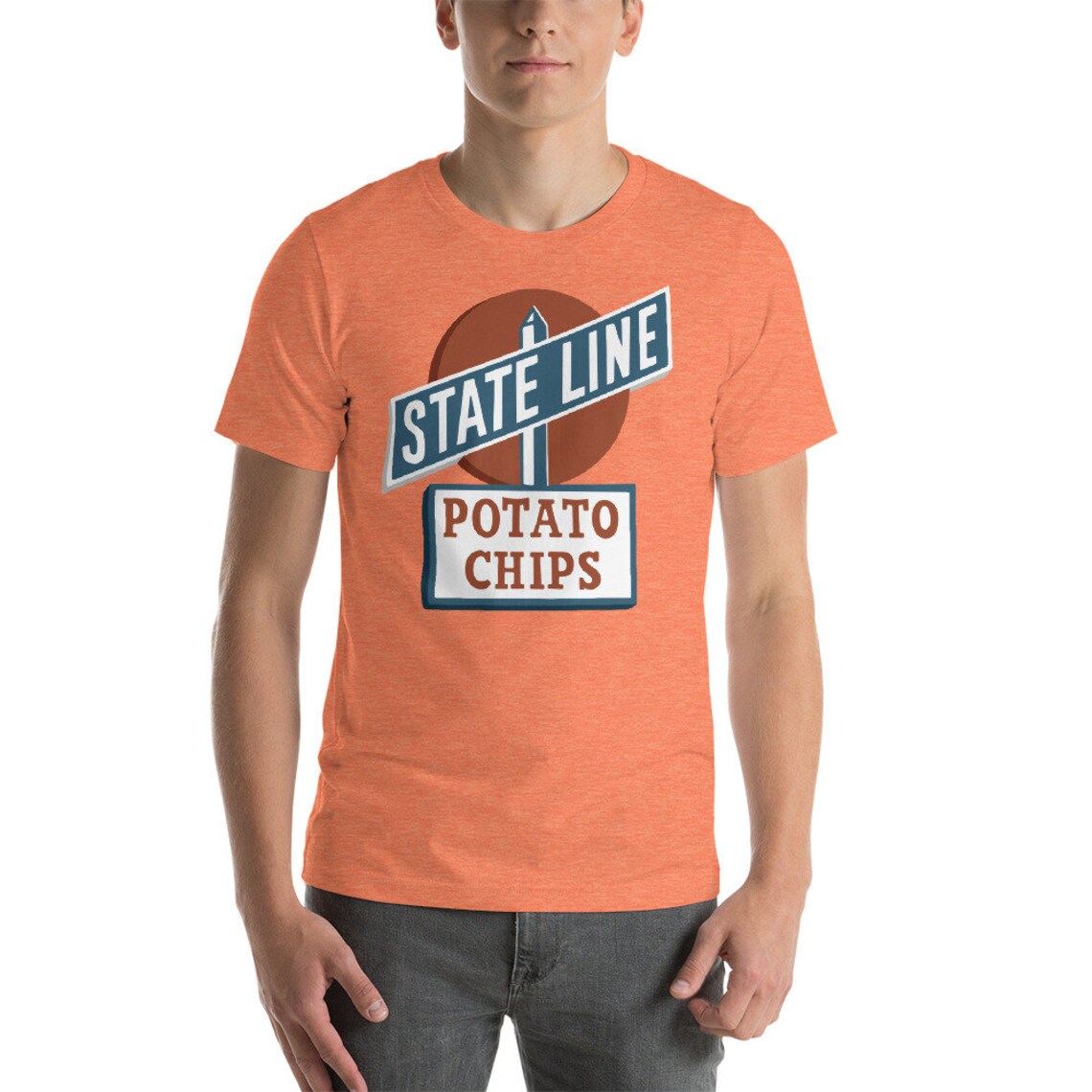 Vintage State Line Potato Chips Sign Shirt Louest du - Etsy France