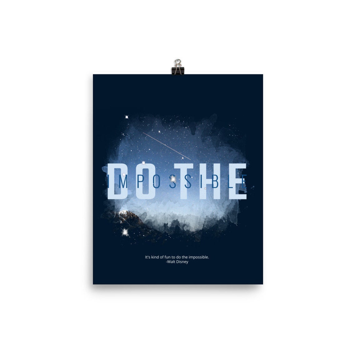 Do the Impossible Poster Walt Disney Quote Inspirational - Etsy