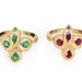 Solid Gold Snake Ring, Gold Snake Ring With Gemstone Eyes, Emerald Ruby ...