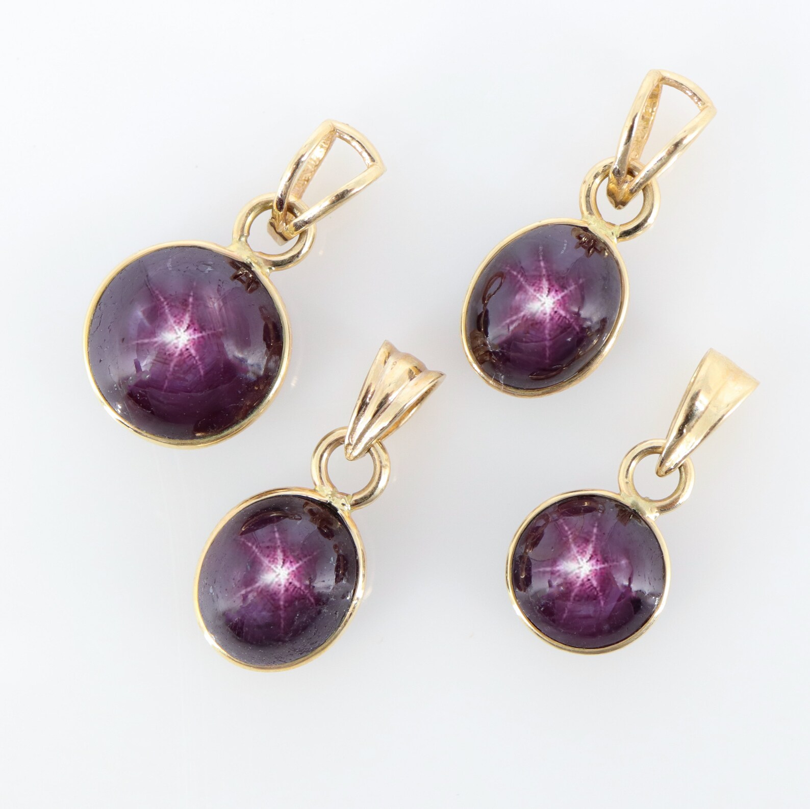 Star Ruby Necklace, Starburst Ruby Necklace, 14k Gold Star Ruby ...