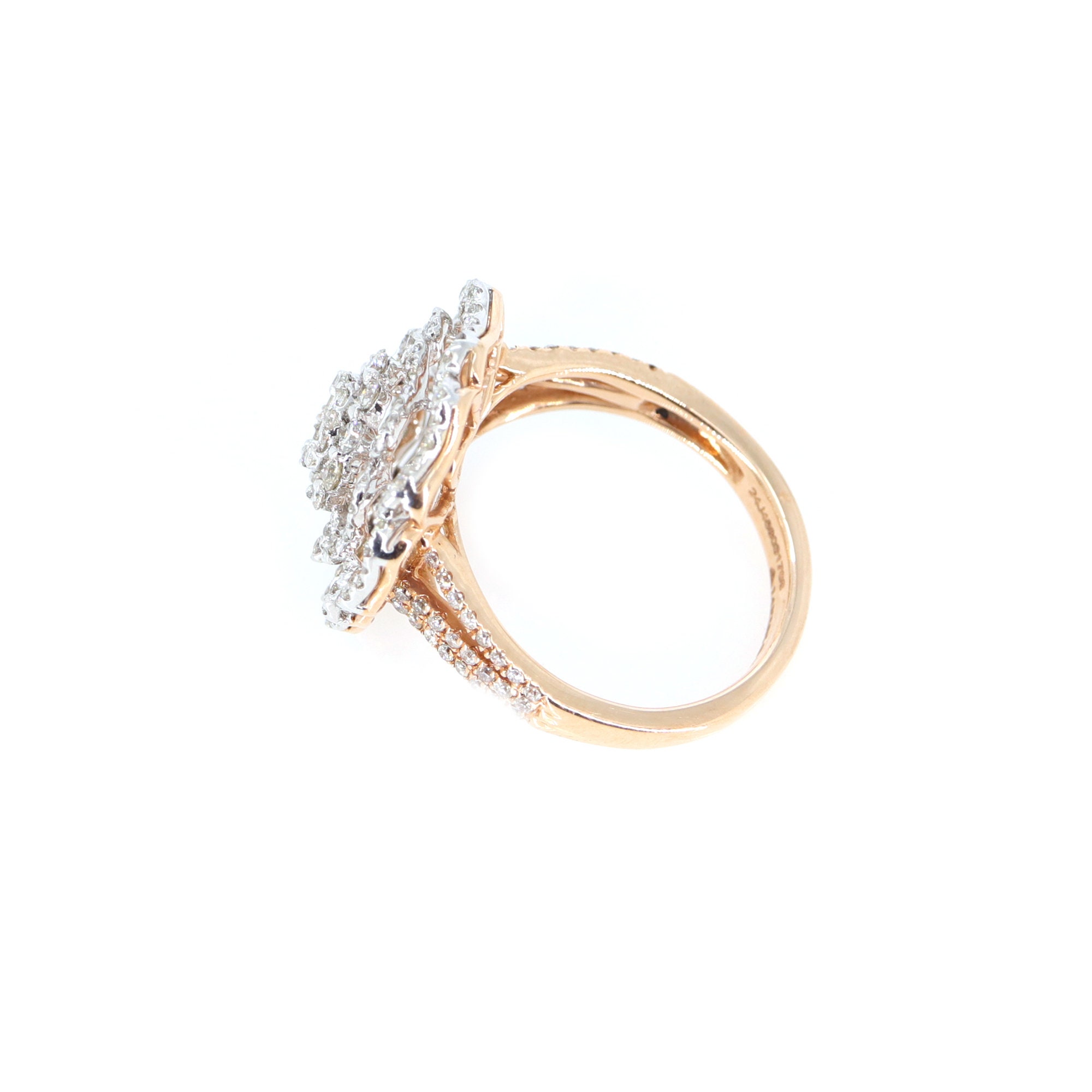 Unique Lotus Flower Style Engagement Ring Unique Handmade 14K | Etsy