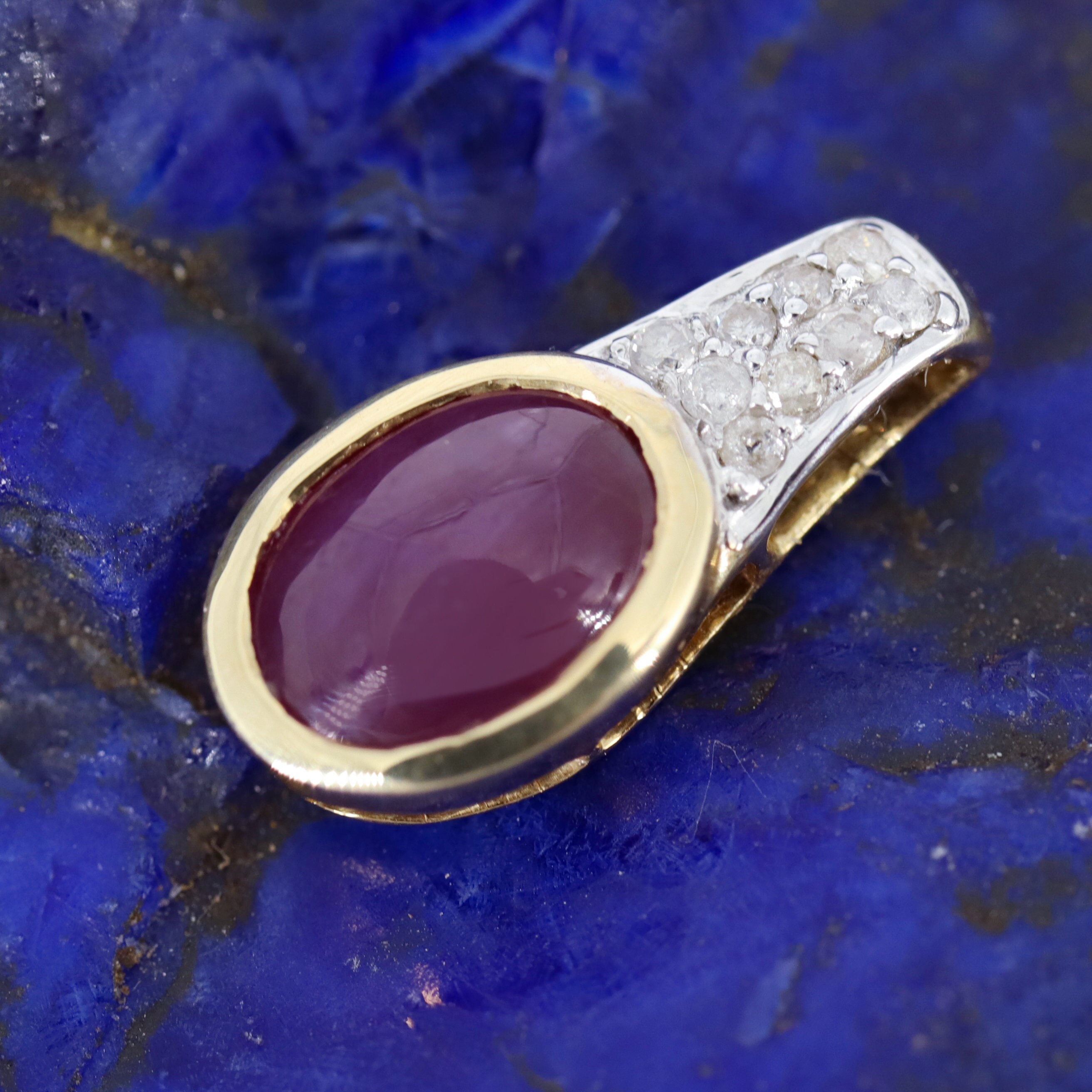 Star Ruby Necklace, 14k Solid Gold Star Ruby Pendant for Women, Ruby ...