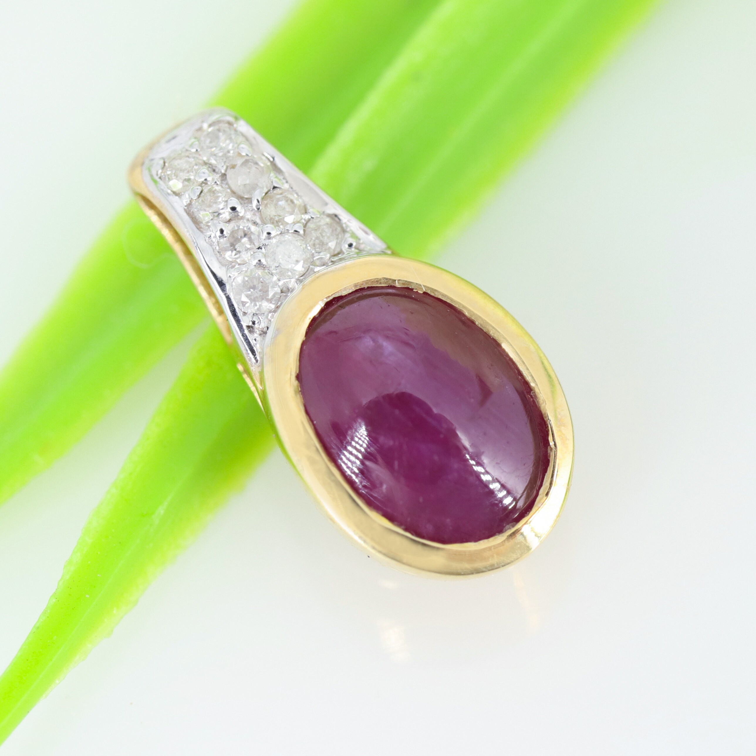 Star Ruby Necklace, 14k Solid Gold Star Ruby Pendant for Women, Ruby ...