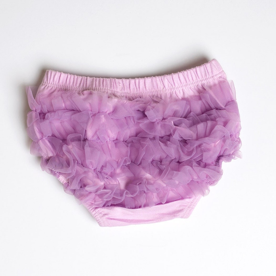 Purple Lavender Short Sheer Ruffled Baby Bloomer - Etsy