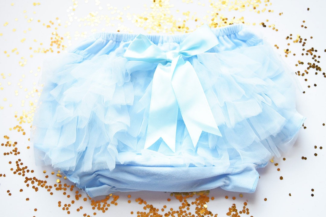 Blue Baby Bloomer a Sheer Back Ruffled Bloomer - Light Blue - Etsy