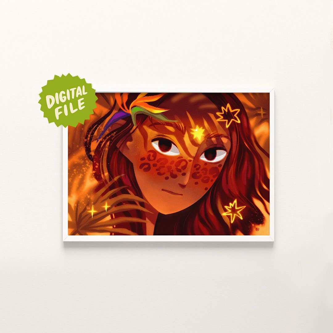 Tropical Witch Artistic Poster or Card | Printable Digital File | A2 ...