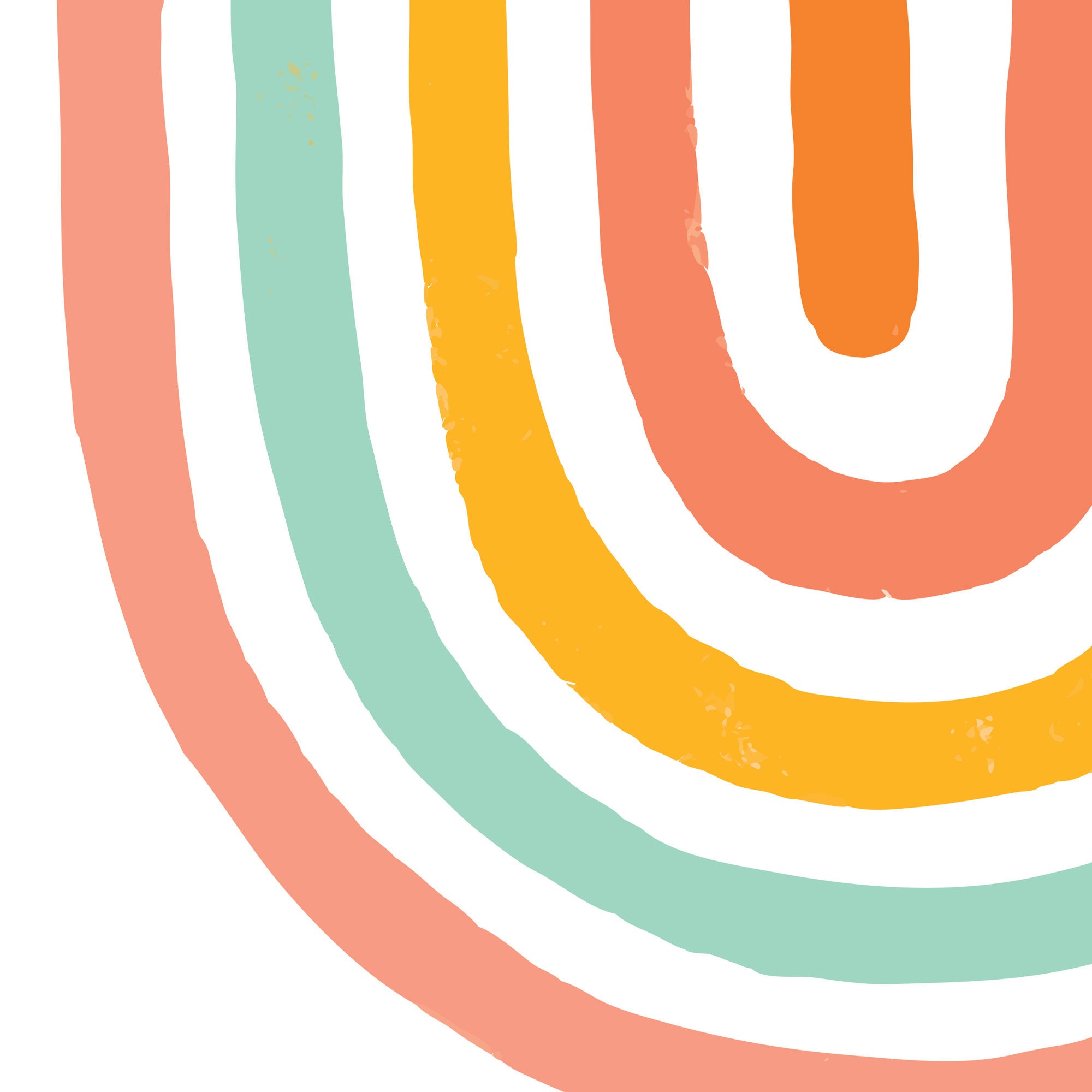 Retro Rainbow Typeface Clipart Png Svg AI PDF EPS 70s Hippie | Etsy UK