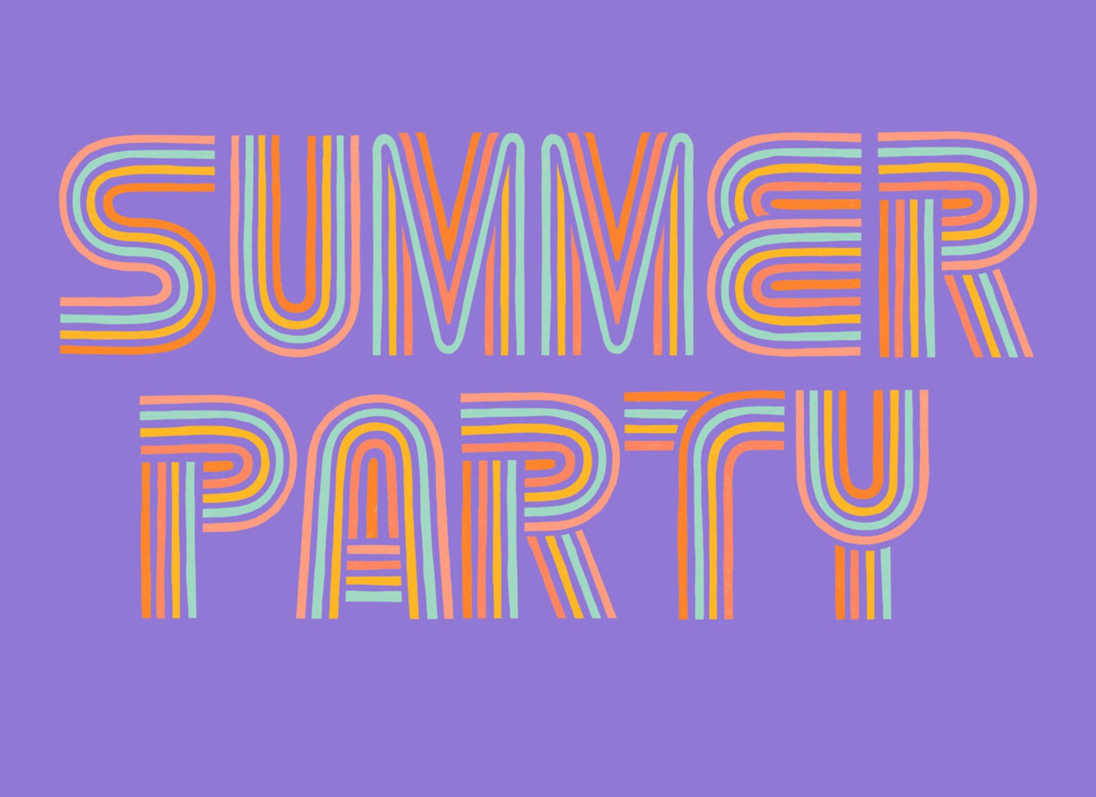 Retro Rainbow Typeface Clipart Png Svg AI PDF EPS 70s Hippie | Etsy