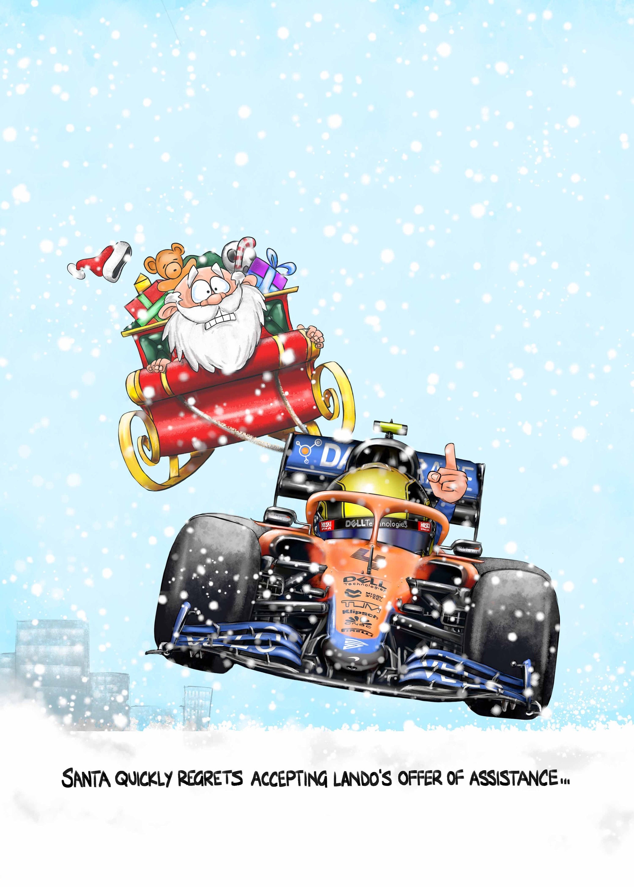 Lando Norris Mclaren Formula 1 Christmas / Holidays / Xmas Card - Etsy