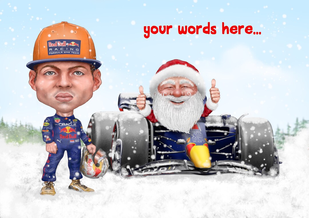 Max Verstappen F1 Grand Prix Christmas / Holidays / Xmas Card - Etsy