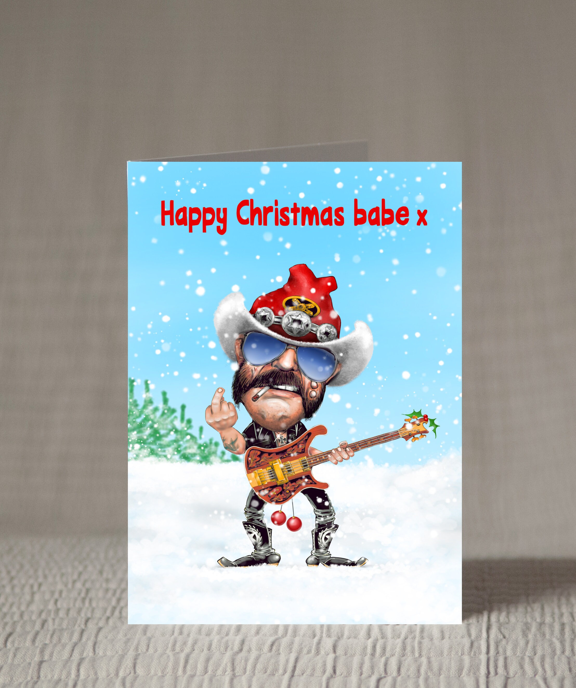 Lemmy Flipping the Finger Heavy Metal Christmas / Holidays Card - Etsy
